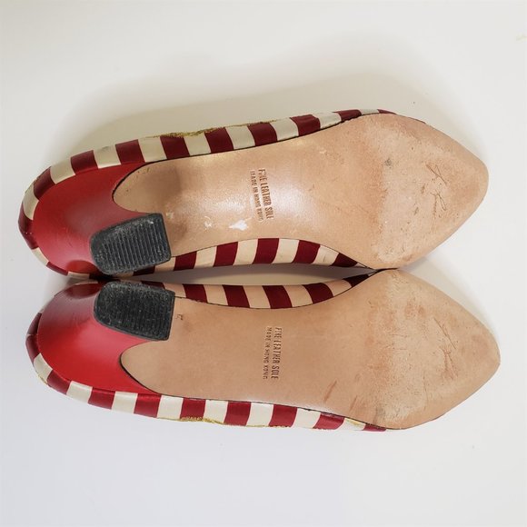 J.Renee | Shoes | Vintage 8s90s 80s Redwhite White Polka Dot Gold Star ...
